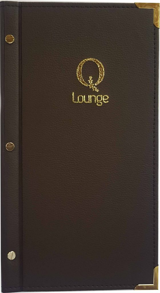 High Quality Slimline PU Menu Cover With Foiled Logo - Daybo Industries