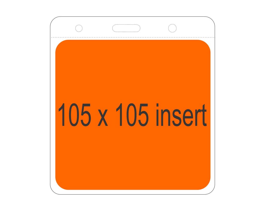 High Quality Custom Made PVC Badge Pouch - 105mmx105mm